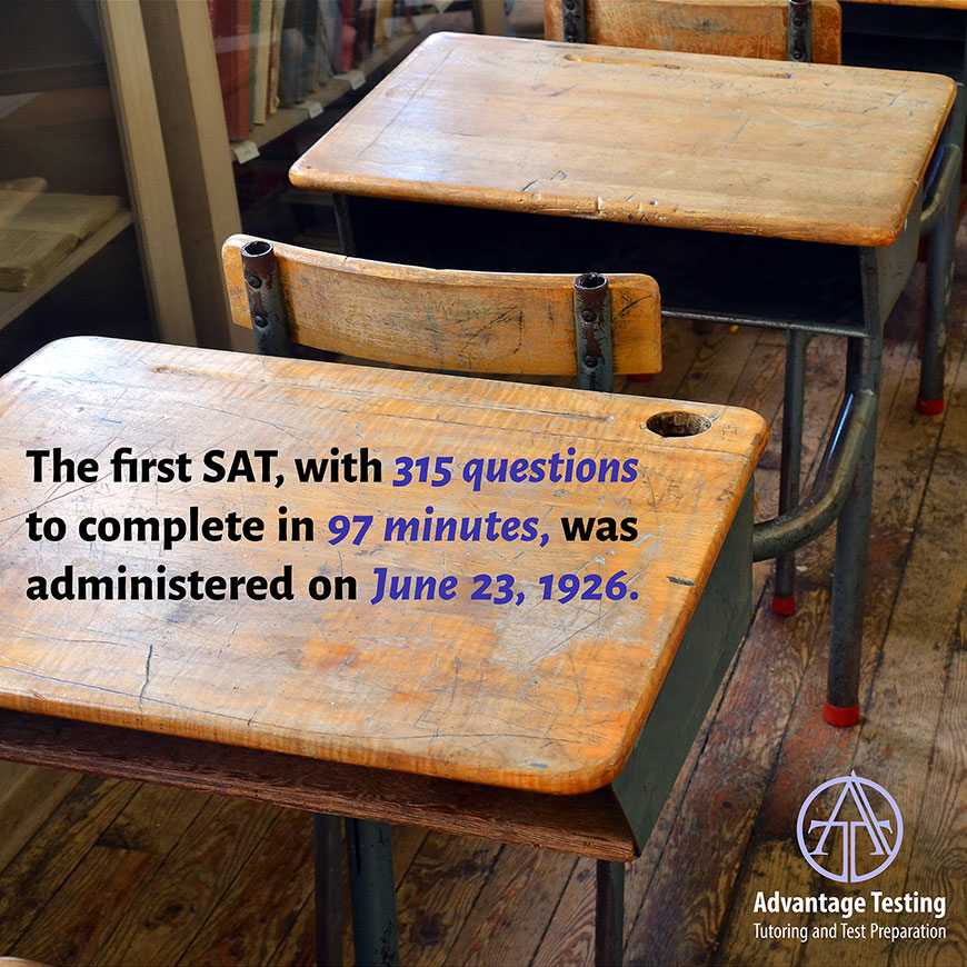 Happy anniversary to the SAT, which was first administered 91 years ago ...